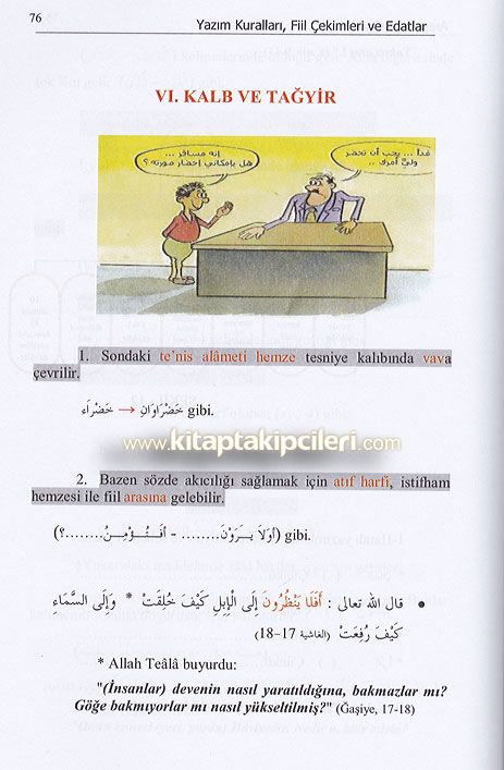 Arapça Çalışma Kitabı, İmla Kuralları, İlletli Fiil Çekimleri, Edatlar ...